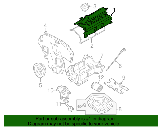 2007-2014 Nissan Valve Cover 13264-JA10A | Nissan Parts Plus