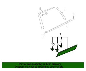 23426201 - Rear Passenger Side Door Lower Molding 2013-2017 Buick ...