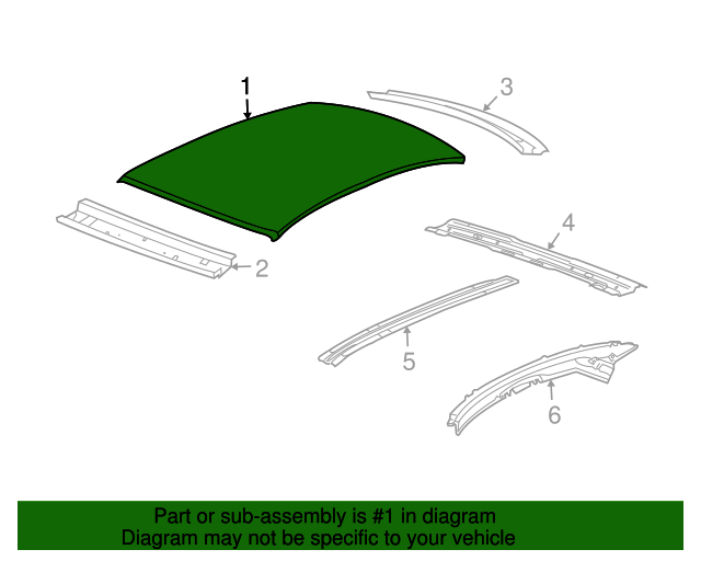 2010-2015 Chevrolet Camaro Roof Panel 92223620 | GMPartsDirect.com