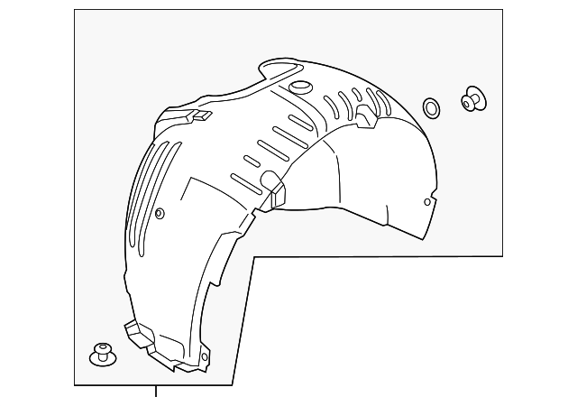 2019-2020 Kia K900 Fender Liner - Passenger Side (RH) 86812-J6000 ...