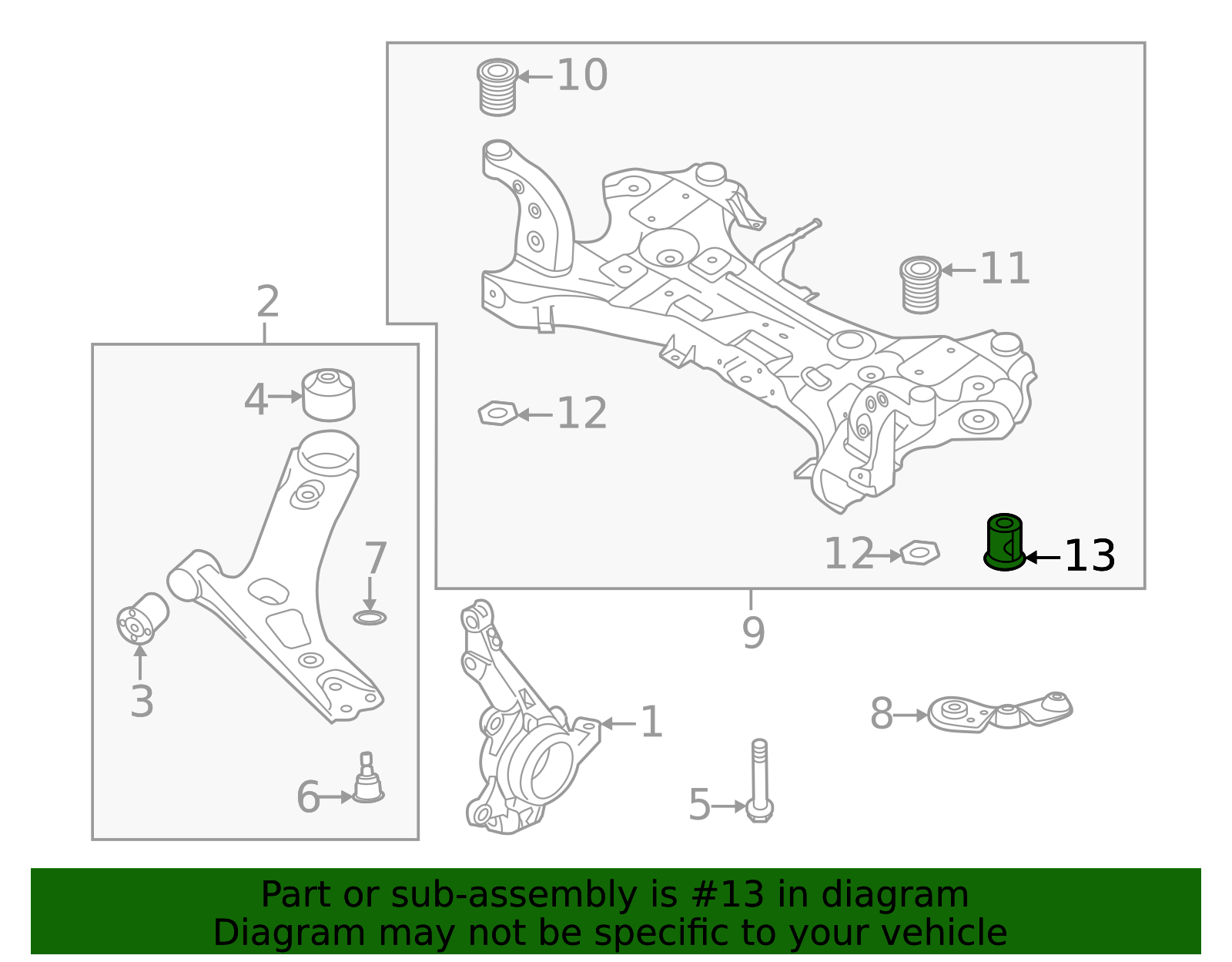 62486-J9000 - Engine Cradle Rear Bushing 2020-2024 Kia | Kia.Parts Store