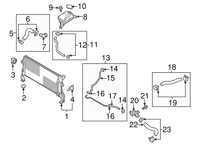 2018-2020 Hyundai Elantra GT Upper Hose 25414-G3400 | OEM Parts Online