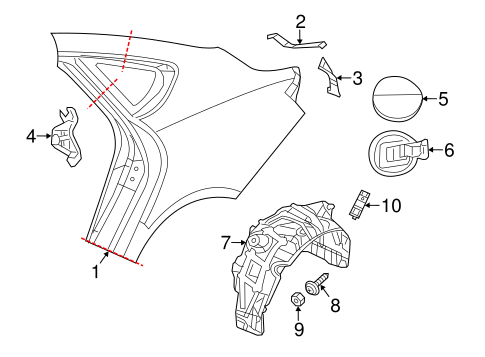Quarter Panel & Components for 2015 Chrysler 200 | Mopar Parts Canada