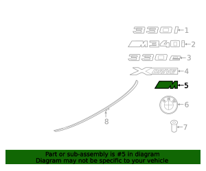 51148090642 - 2019-2024 BMW Nameplate (51-14-8-090-642) | BMW of South ...