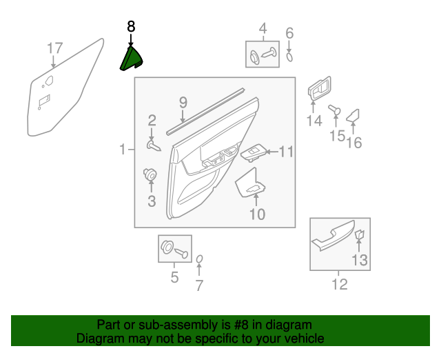 2005-2009 Kia Spectra5 Corner Cover - Passenger Side (RH) 83920-2F200 ...
