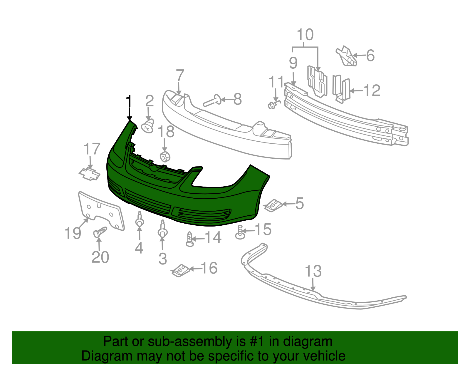Buy Genuine GM Auto Parts - Fascia (Part # 19120183) | GM Parts Store