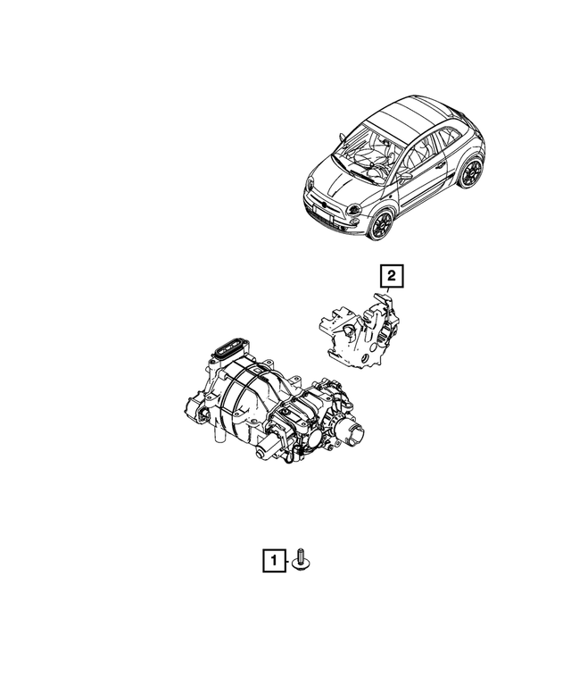 2024 Fiat 500E Electric Motor Cover 68655628AA | Mopar eStore