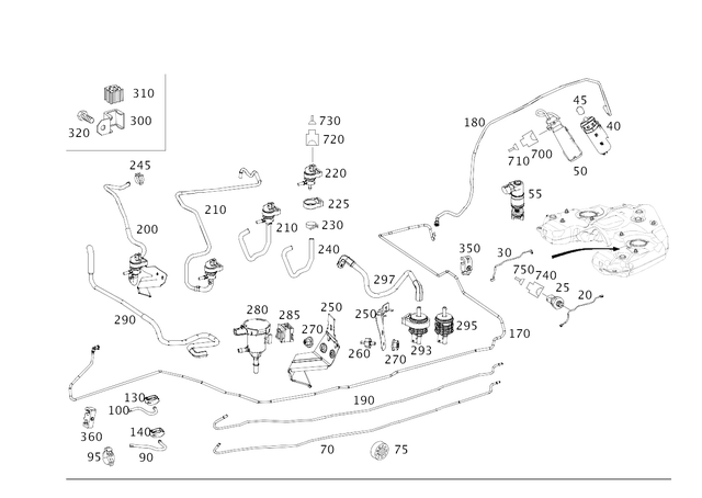 251-470-77-64 - Fuel Line 2012 Mercedes-Benz R350 | Mercedes-Benz USA Parts