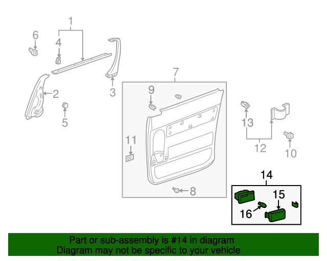 1995-2003 Toyota Courtesy Lamp 81230-AC010 | Toyota Parts