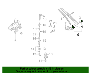 2003-2010 Porsche Cayenne Back Glass Wiper Switch 955-628-320-04 ...