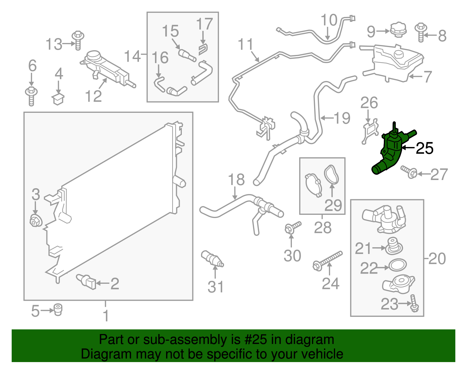 2013-2018 Ford | Cooling System Bypass Line Adapter | CJ5Z-8K556-B ...
