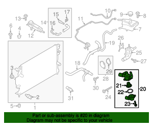 2013-2020 Ford Engine Coolant Thermostat Kit DS7Z-8A586-D | QuirkParts