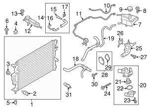 2013-2020 Ford Engine Coolant Thermostat Kit DS7Z-8A586-D | QuirkParts