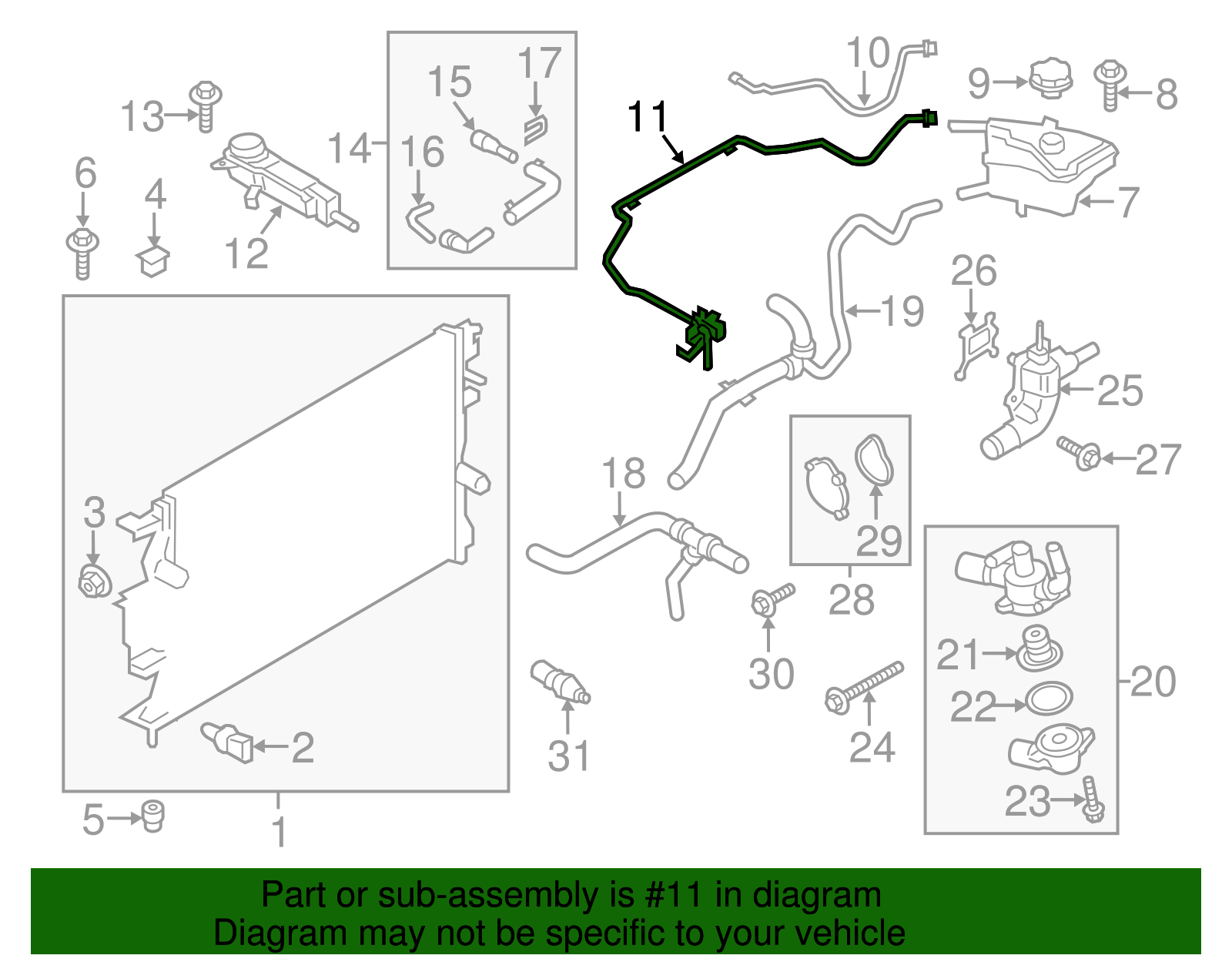 2013-2020 Ford Engine Coolant Overflow Hose DG9Z-8075-C | NewAutoParts.com