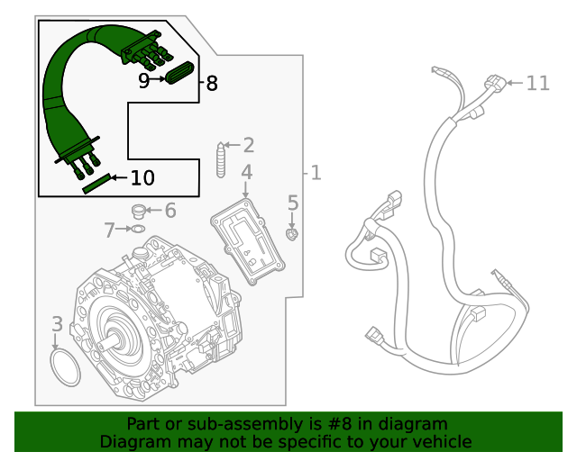 2018-2022 Mitsubishi Cable Assembly 9411A040 | QuirkParts