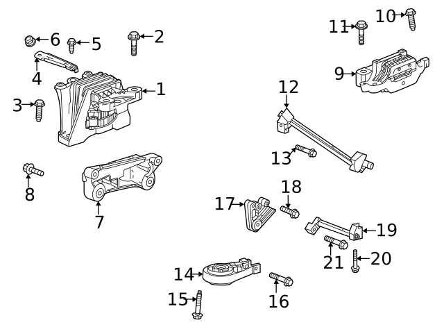 2024 GM Transmission Mount Strut Bracket 60006233 | TascaParts.com