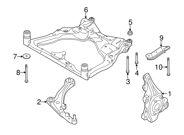 2013-2020 Nissan Pathfinder Lower Control Arm 54500-3JA0D | OEM Parts ...