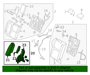2021-2024 Nissan Rogue Bolster 88660-6RA1A | GetOEMParts.com