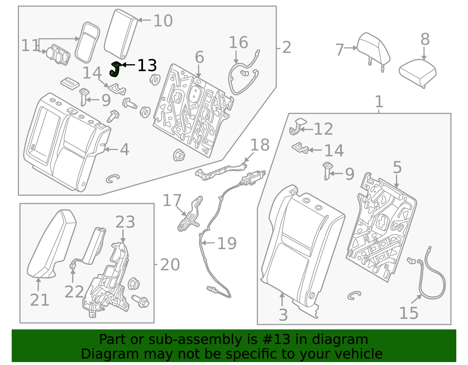 2021-2025 Nissan Rogue Slide Lever 88524-6RA0B | Team Nissan Inc.