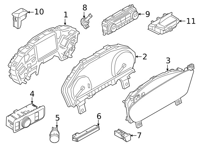 2023-2024 Ford Escape Instrument Cluster PJ6Z-10849-A | OEM Parts Online