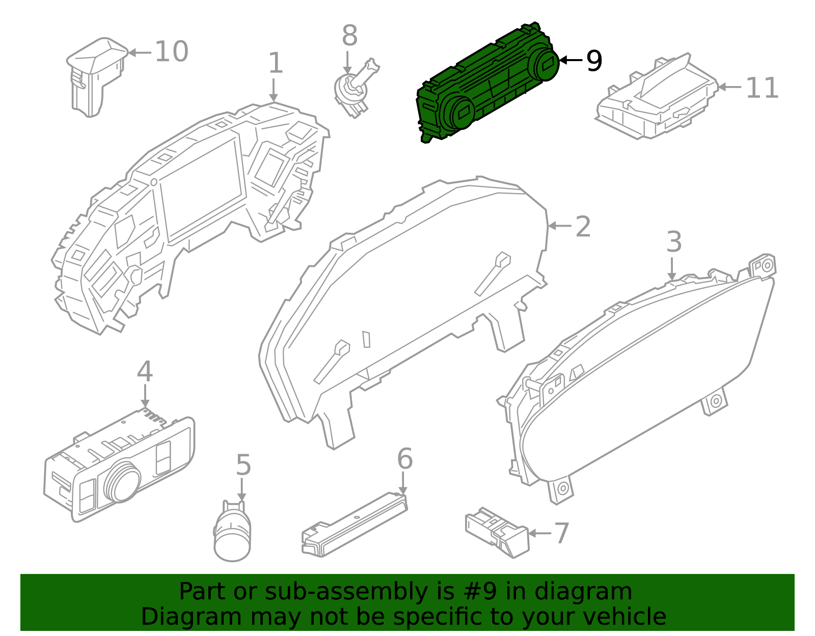 OEM Ford Dash Control Unit For 2020-2021 Ford Escape - Part No. LJ6Z ...