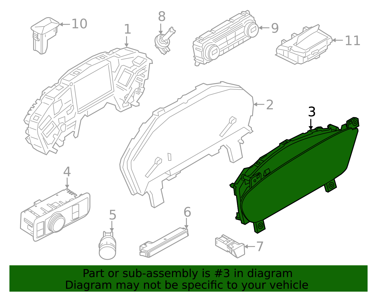 PJ6Z-10849-B - 2023-2024 Ford Escape - Instrument Cluster | My Ford Parts