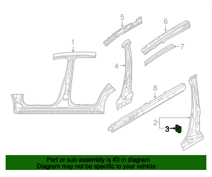 2007-2025 Mazda Quarter Panel Nut Plate D350-70-46X | RealMazdaParts.com