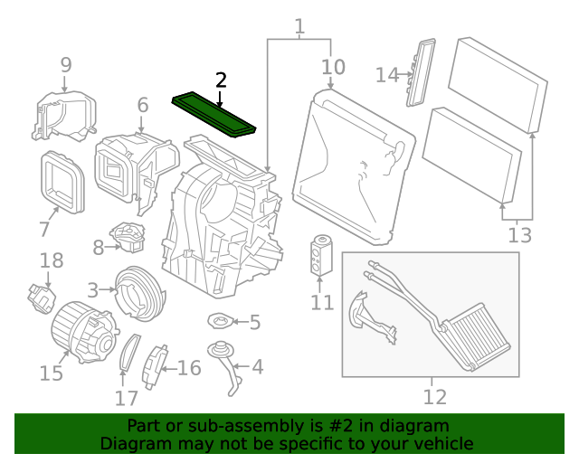 Genuine BMW 64-11-9-297-761 | AC & Heater Case Gasket | FREE Shipping ...