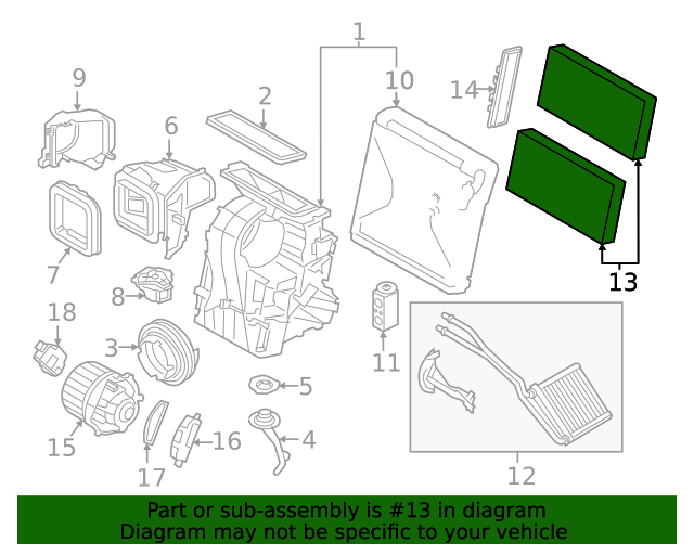 64316835405 - 2016-2022 BMW Cabin Air Filter (64-31-6-835-405) | BMW of ...