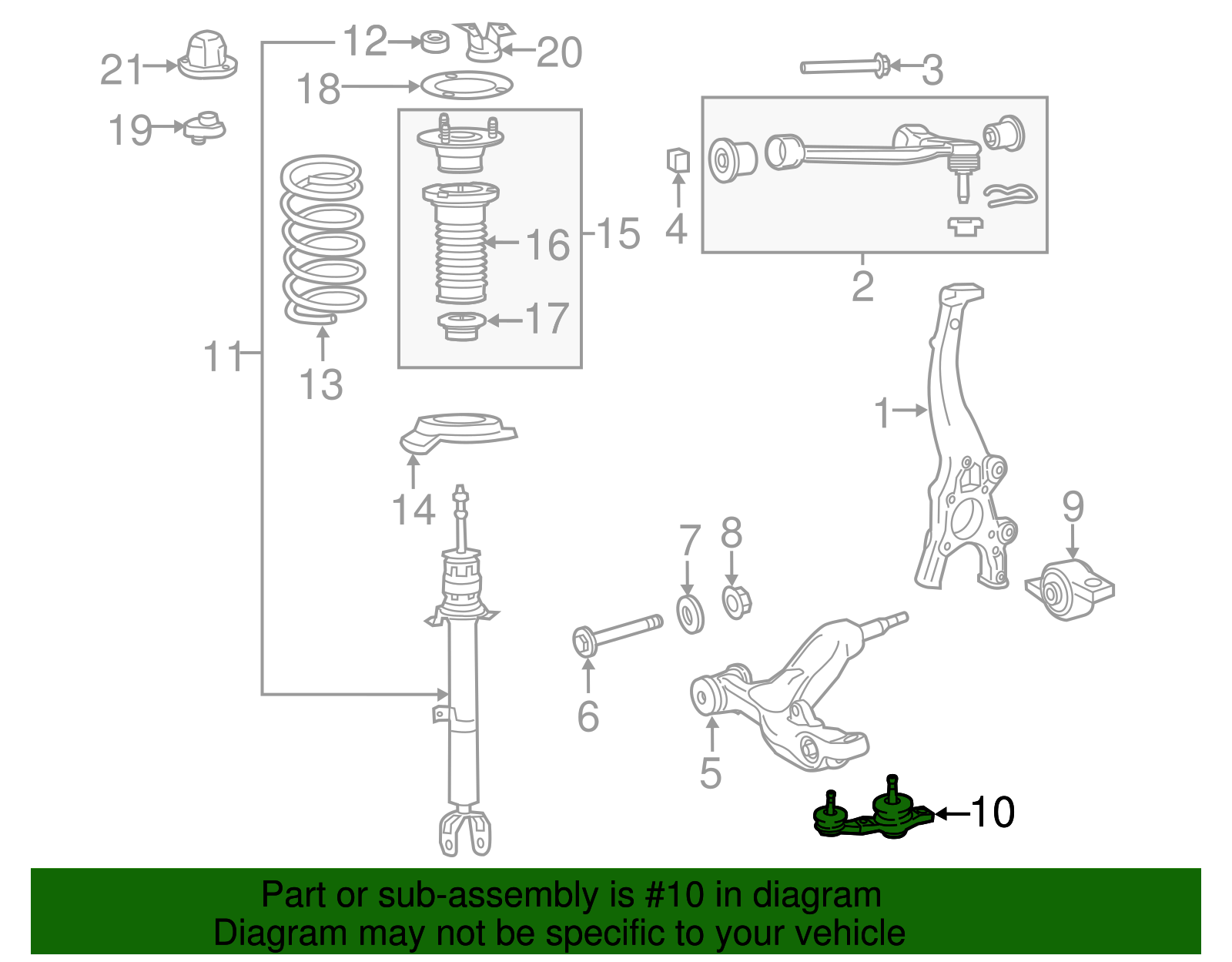 43330-39865 - Lower Ball Joint - 2013-2020 Lexus | My L Parts