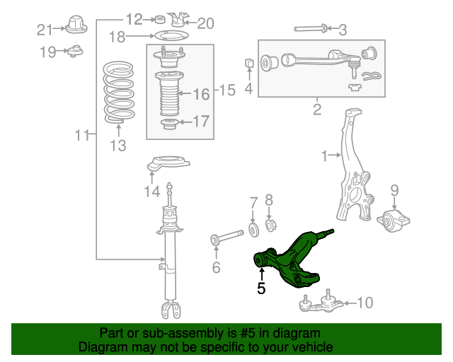 2019-2023 Lexus Lower Control Arm 48620-24040 | OEM Parts Online