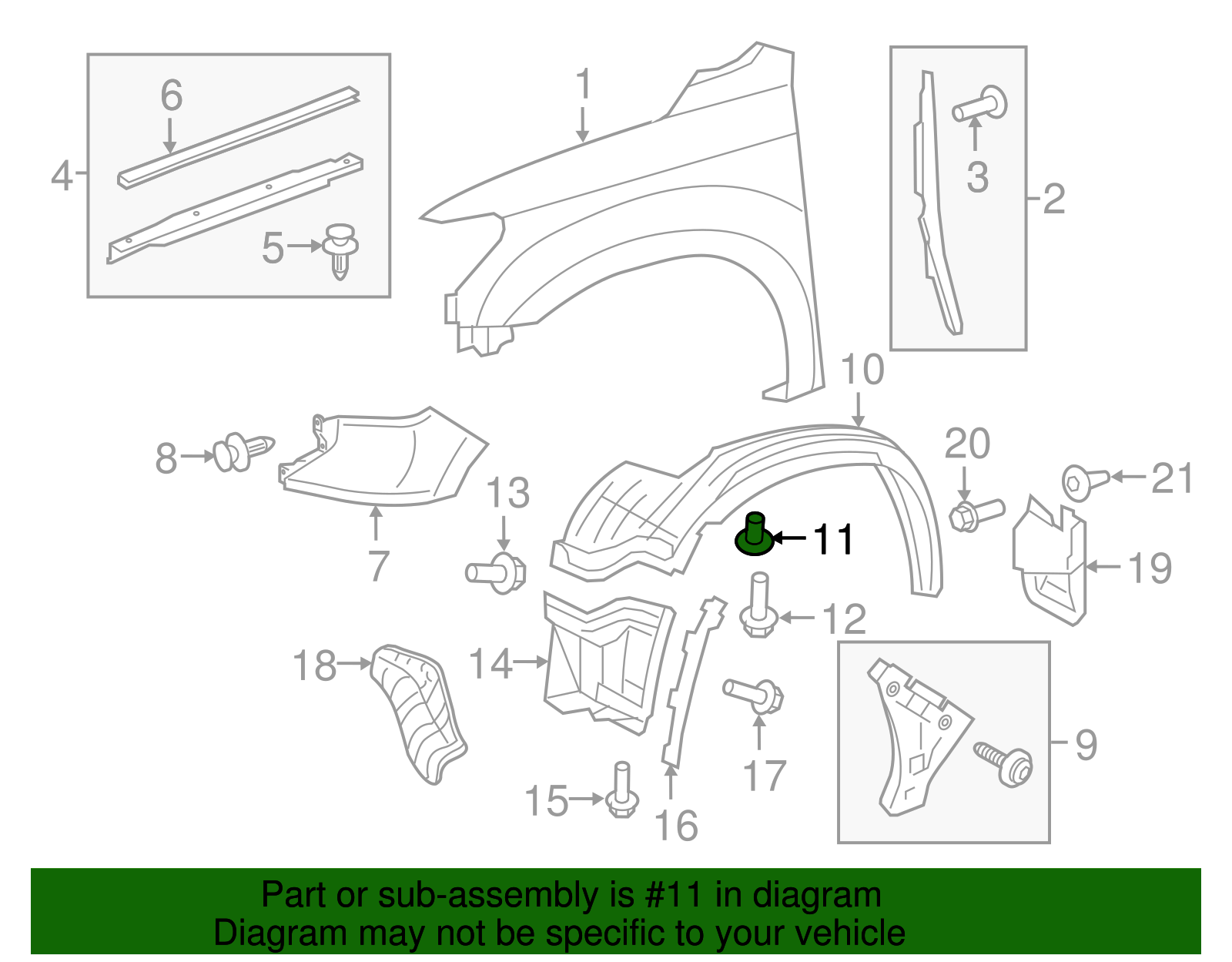 90189-06236 - Fender Liner Grommet 2005-2025 Toyota | Longo Toyota Parts