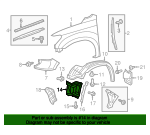 2014-2021 Toyota Tundra Fender Liner - Extension - DRIVERS SIDE 53806 ...