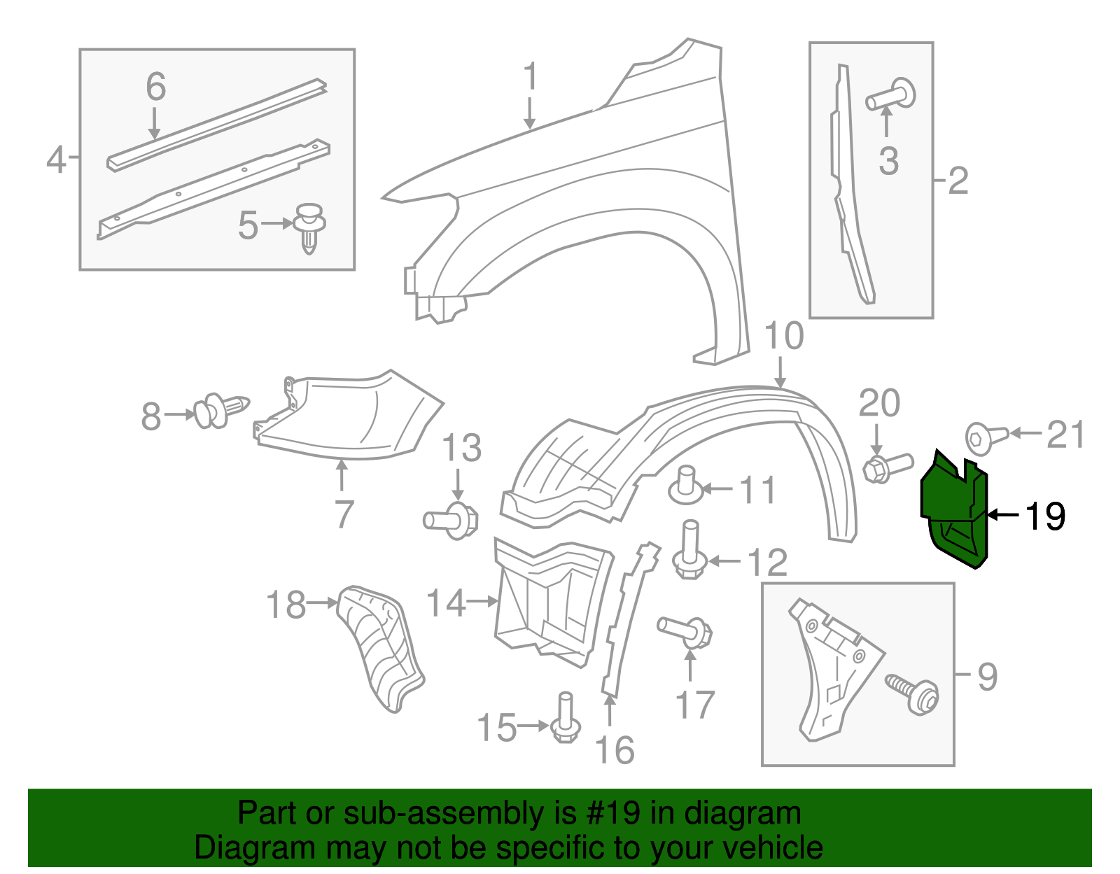 2014-2021 Toyota Tundra Mud Flap (Right, Front) 76621-0C060 | Toyota ...