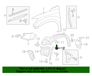 2002-2023 Toyota Mud Guard Screw 9015960603 | Toyota Parts Center