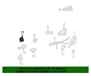 2000-2007 Toyota Upper Hinge 68760-AC010 | OEM Parts Online