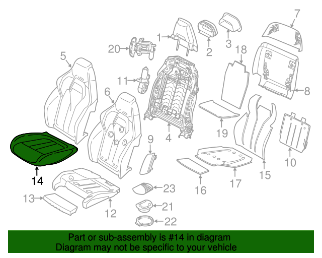52-10-8-066-626 - Cover, Comfort seat, perf. leather 2015-2019 BMW ...