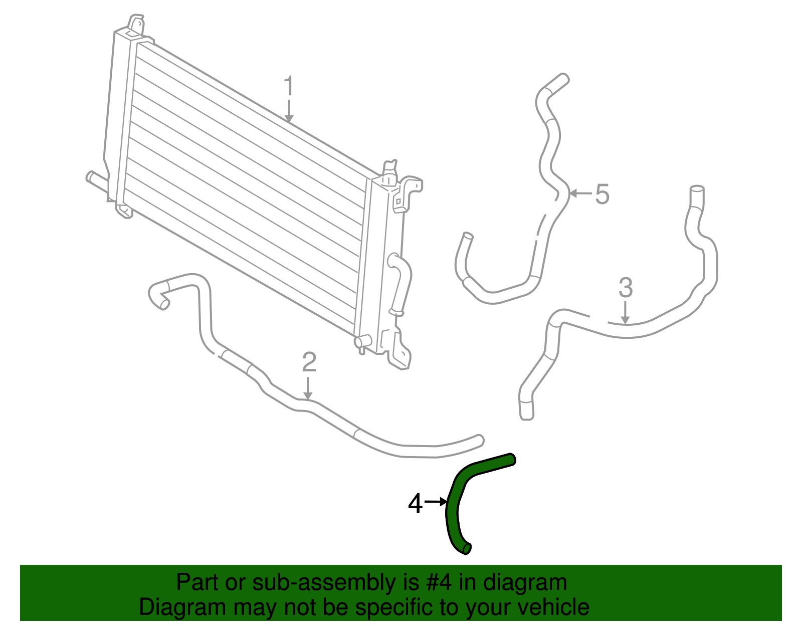 87245-48671 - Drive Motor Inverter Radiator Hose - 2008-2010 Toyota ...