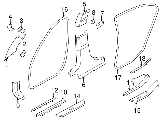 2011-2012 BMW 750i Scuff Plate 51-47-7-263-606 | BMW Parts Source