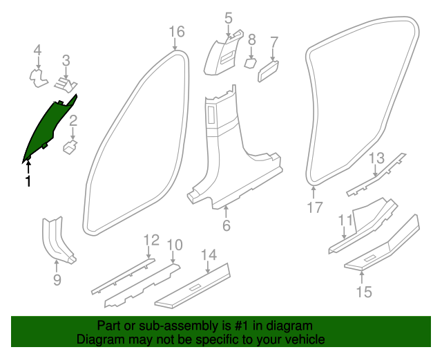 Genuine BMW 51-43-8-035-896 | Windshield Pillar Trim | FREE Shipping on ...