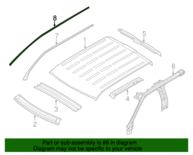 2009-2014 Ford F-150 Roof Panel Weatherstrip Bracket 9L3Z-16253A21-A ...