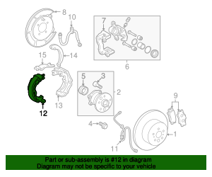 1997-2012 Lexus Parking Brake Shoe 46540-20070 | AutoNationParts.com