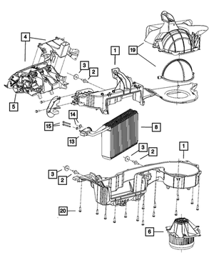 2005-2010 Mopar Air Conditioning Evaporator 5061585AA | My Mopar Parts