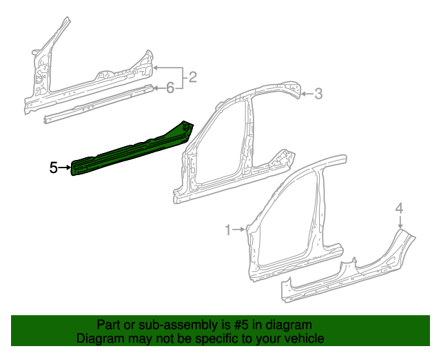 212-630-19-40 - Rocker Reinforced 2010-2013 Mercedes-Benz | Mercedes ...