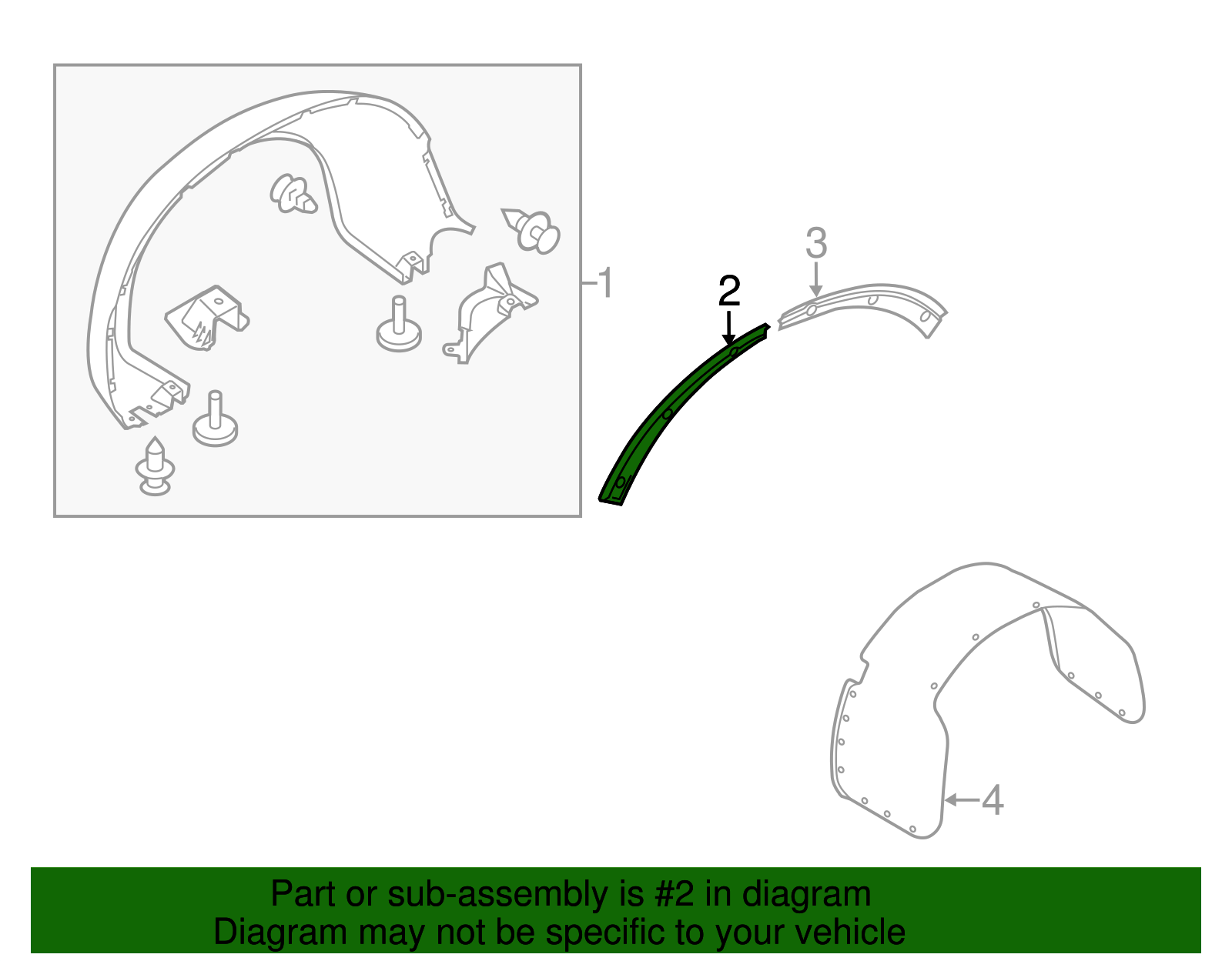 BC3Z-16B292-C - Rear Fender Front Bracket 2011-2016 Ford | Big 3 Auto Parts