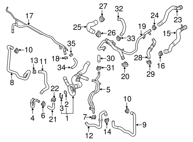 2018-2020 Audi Connector Pipe 07K-121-065-AL | Audi USA Parts