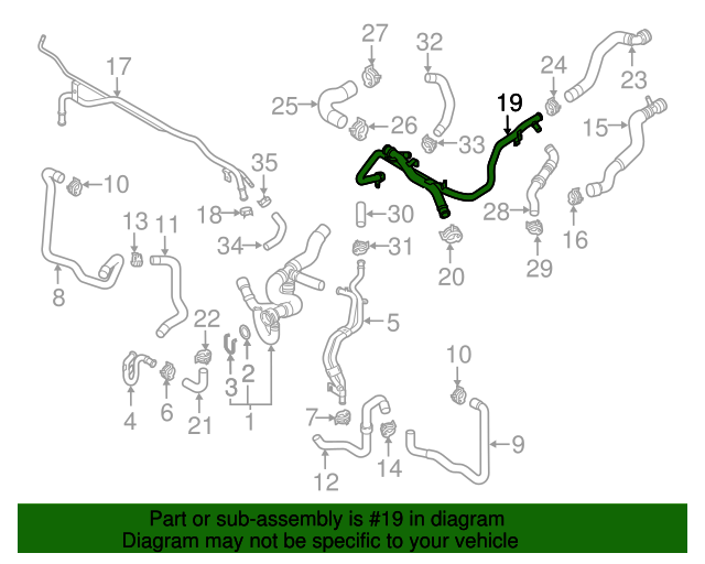 2018-2020 Audi Connector Pipe 07K-121-065-AL | Audi USA Parts