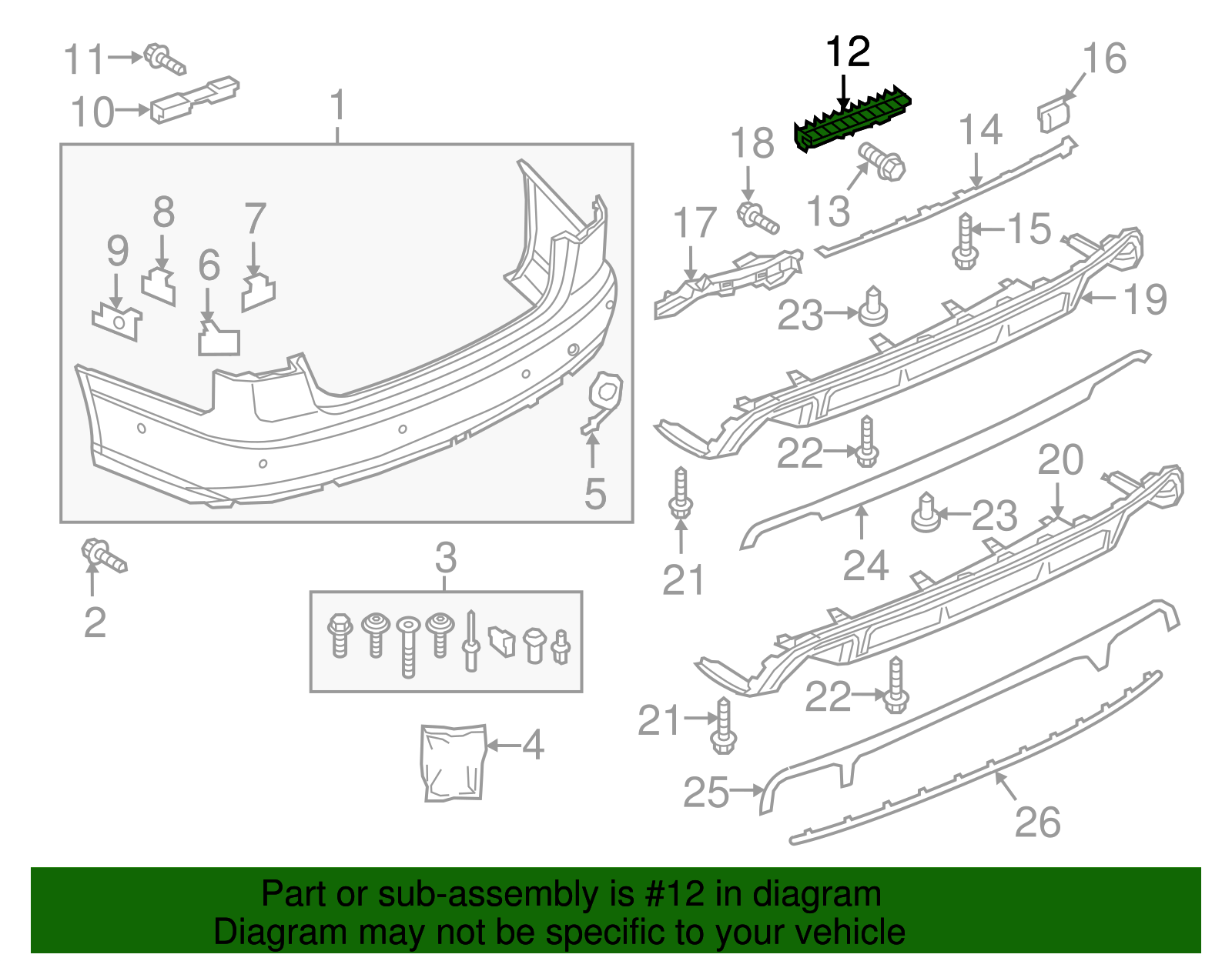 2016-2018 Audi Bumper Cover Support Rail 4G0-807-381-A | Audi USA Parts