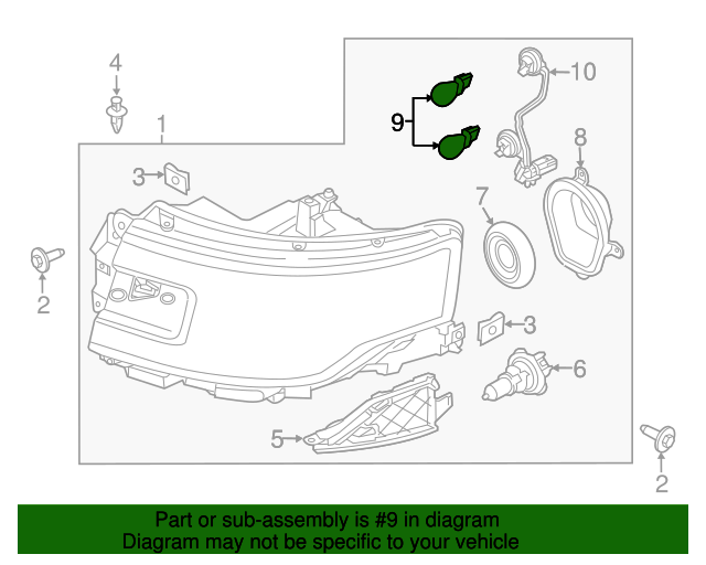 2013-2019 Ford Flex Signal Lamp Bulb DA8Z-13466-B | TascaParts.com