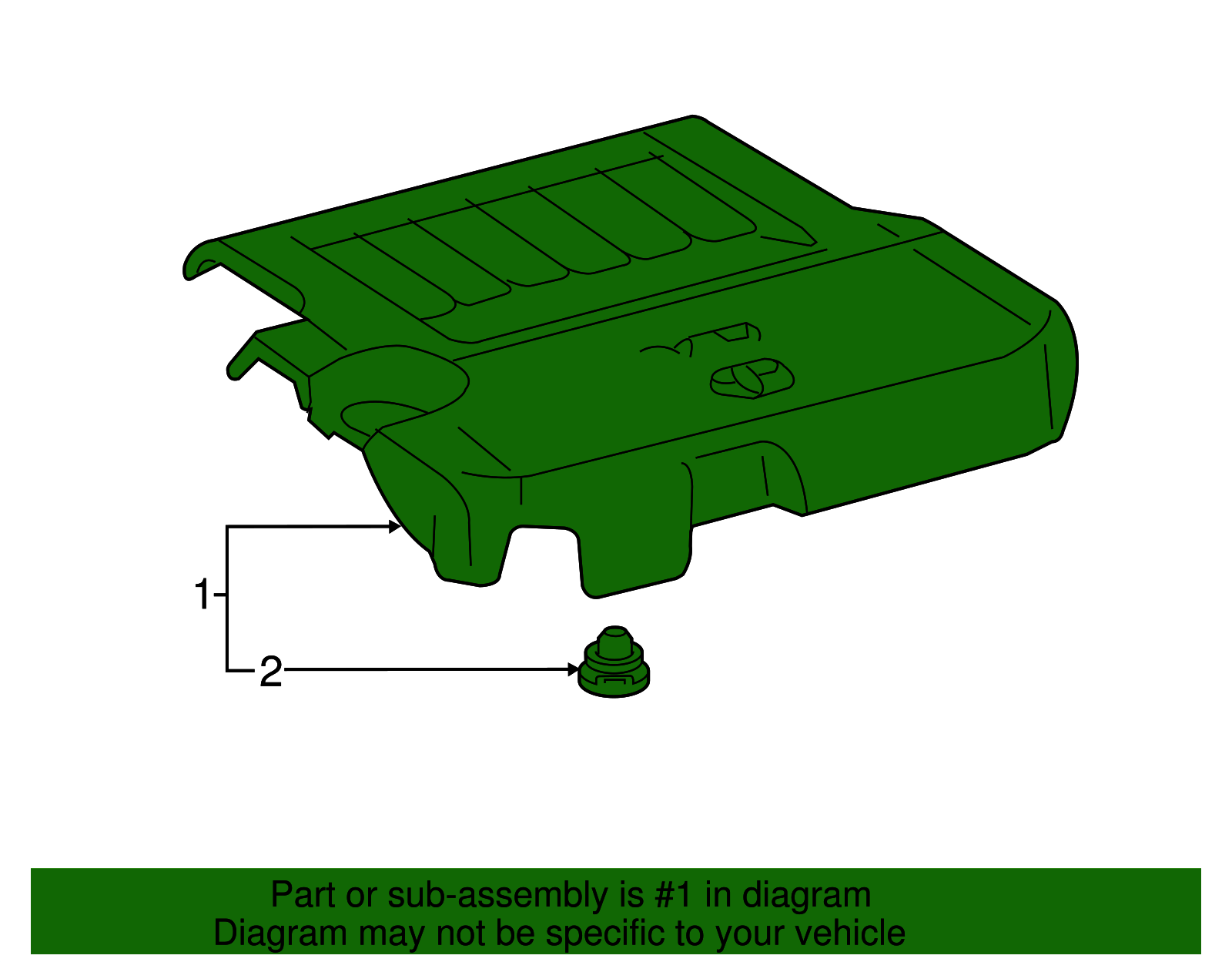 Genuine Toyota Engine Cover part# 11209-0P011 for 2013-2018 Toyota ...